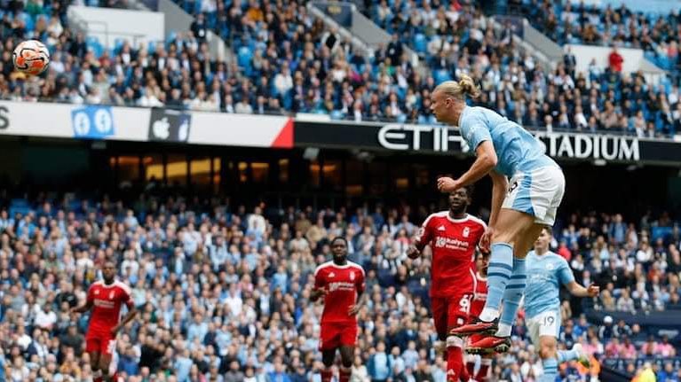 الشوط الأول مانشستر سيتي يتقدم على نوتنجهام بثنائية في الدوري الإنجليزي