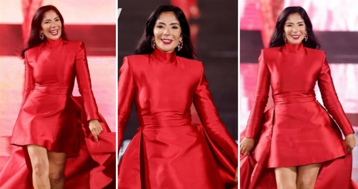 مني زكي لأول مرة عارضة أزياء فى أسبوع الموضة بباريس